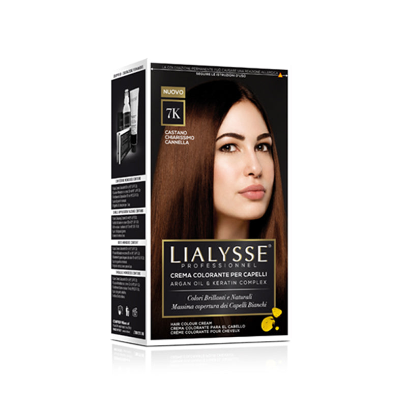 Lialysse 7K Cream Hair Color Kit - Very Light Brown Cinnamon